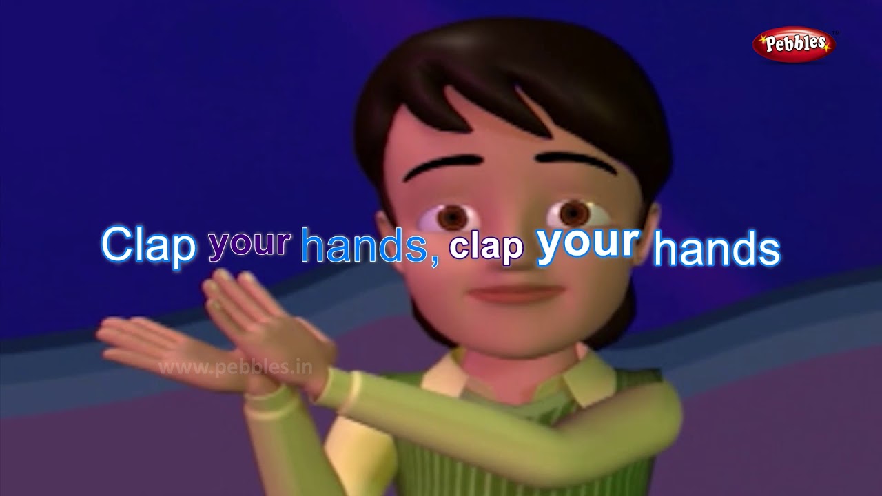 Clap Your Hands Nursery Rhyme | Baby Rhymes | Nursery Rhymes With ...