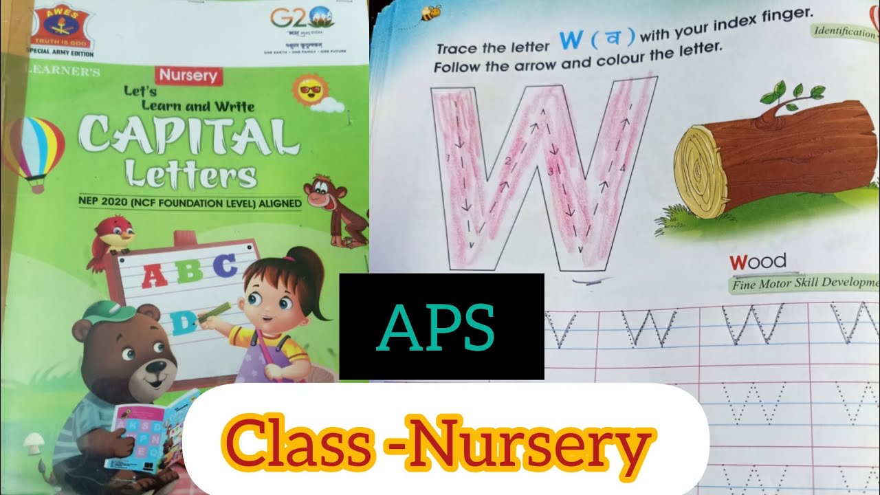 APS Class -Nursery English let's learn and write Capital letters ...