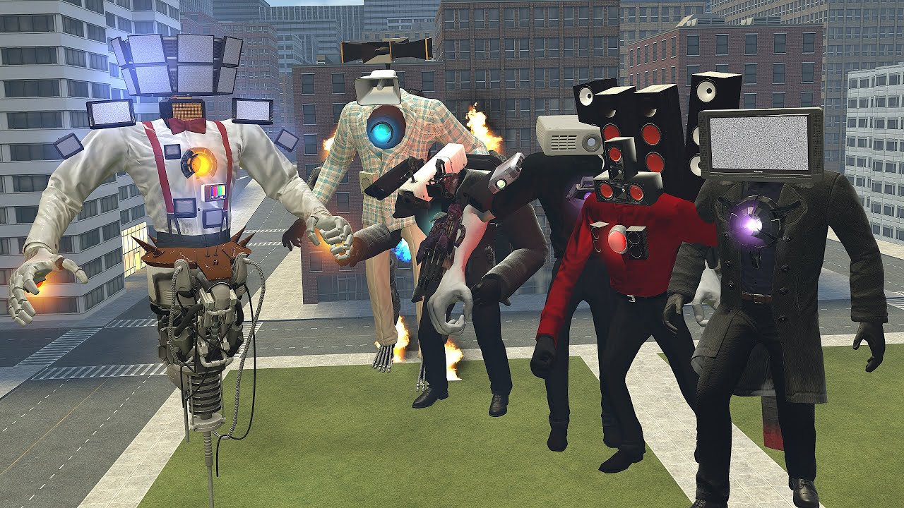 ULTIMATE MECHA TV MAN BOSS VS MECHA CAMERA MAN, SPEAKER MAN! - YouTube