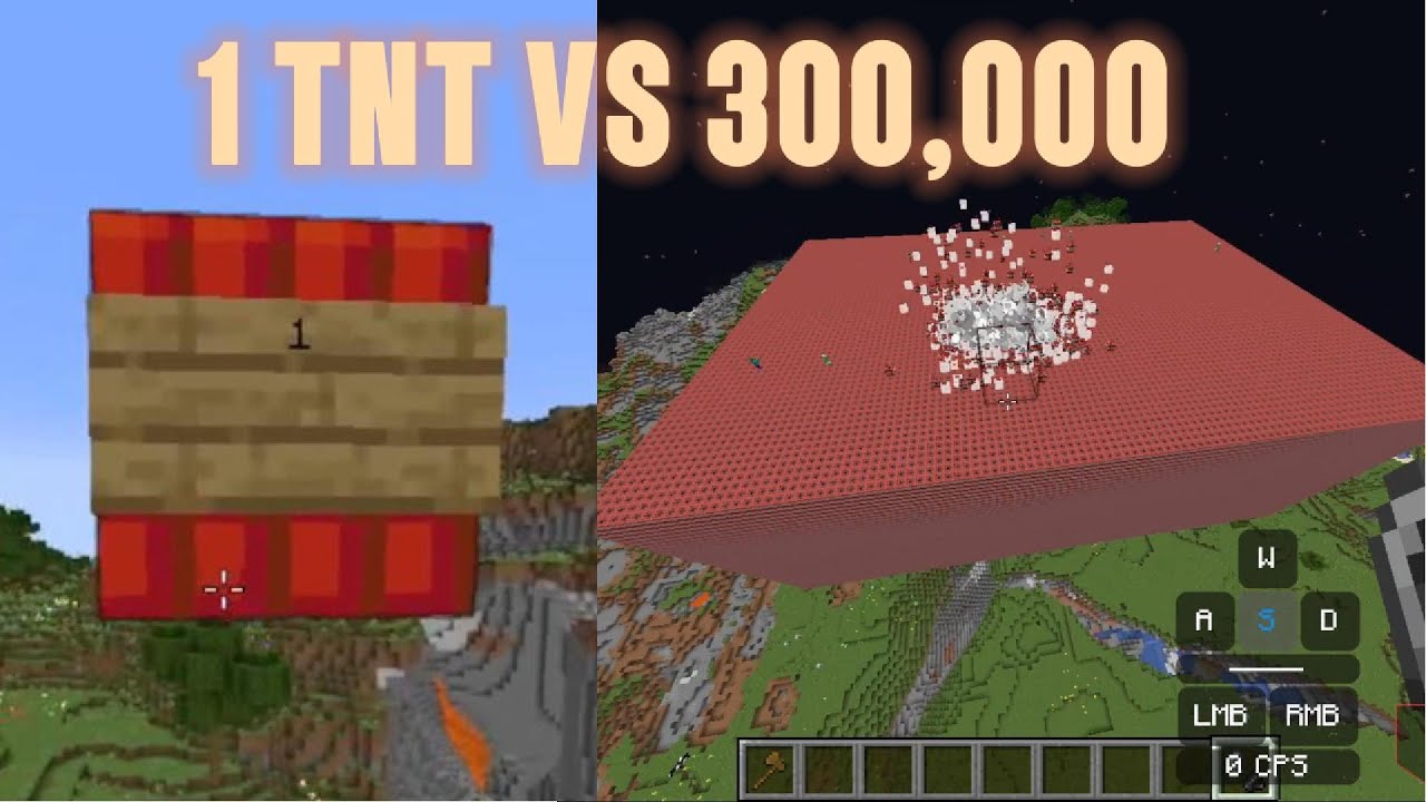 BLOWING UP 1 TNT TO 300,000 TNT IN MINECRAFT (the last one took 20 ...