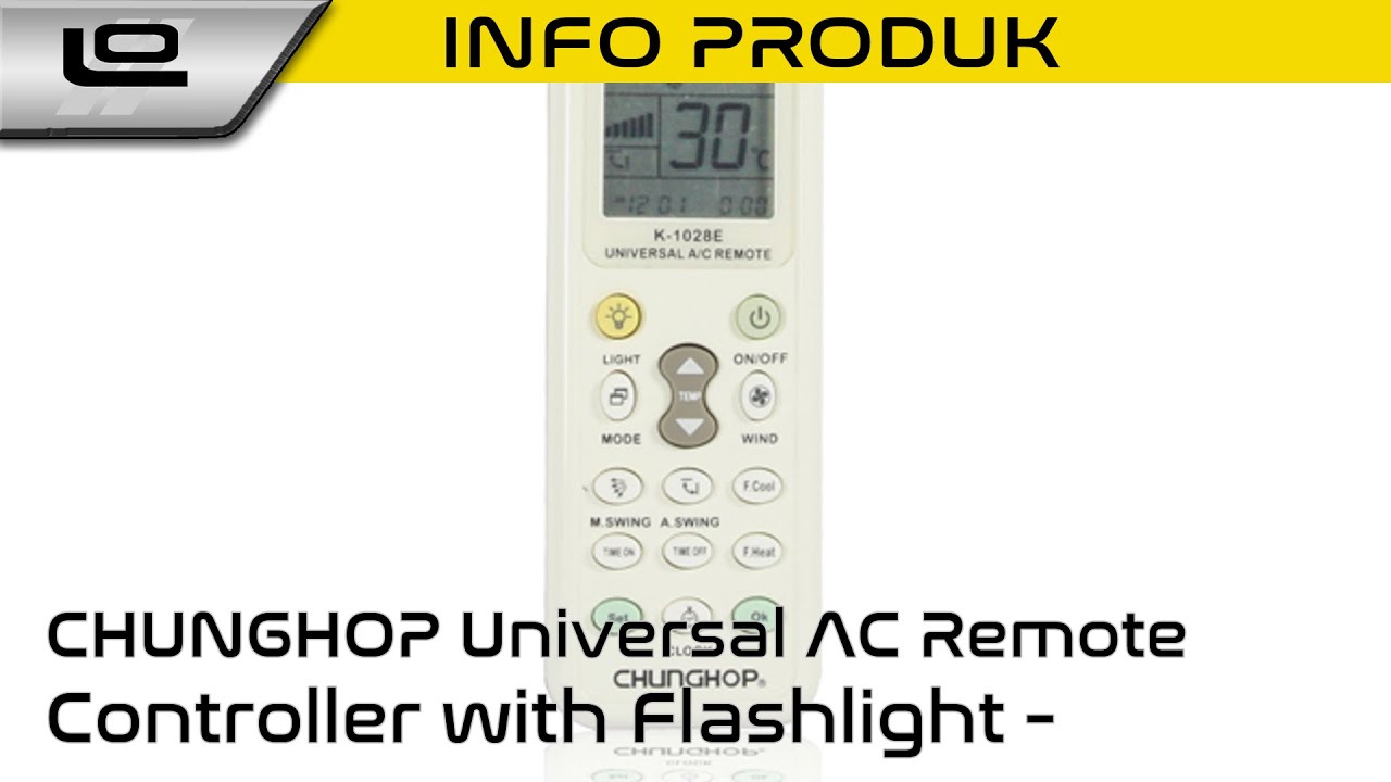 CHUNGHOP Universal AC Remote Controller with Flashlight - K-1028E ...
