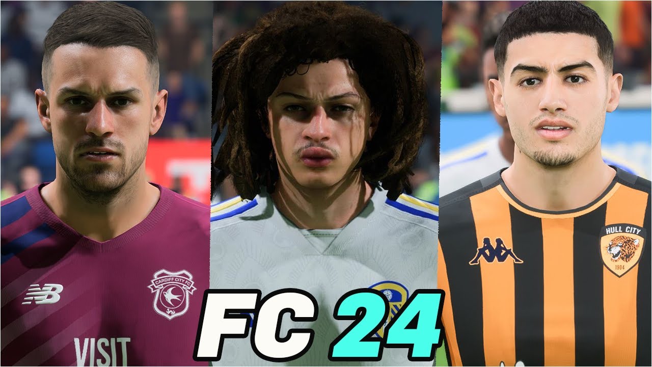 FC 24 | ALL ENGLISH CHAMPIONSHIP PLAYERS REAL FACES - YouTube