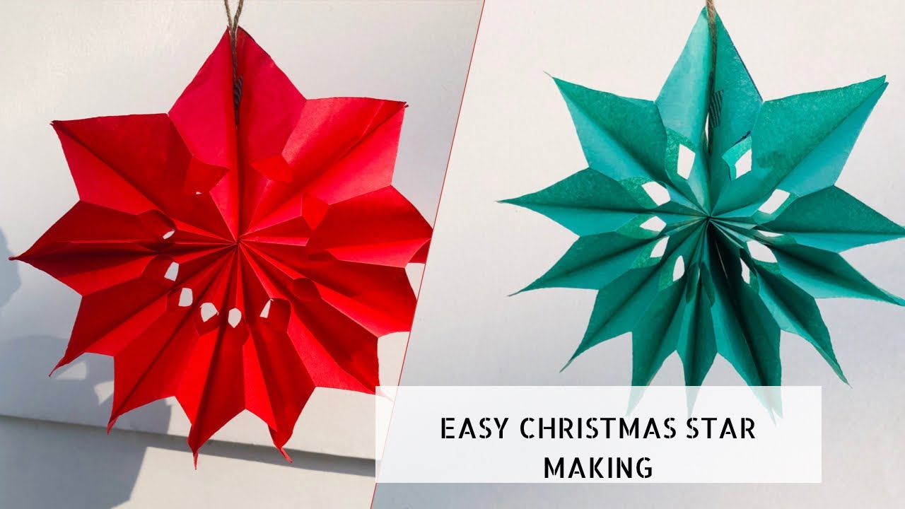 How to make christmas star at home - YouTube