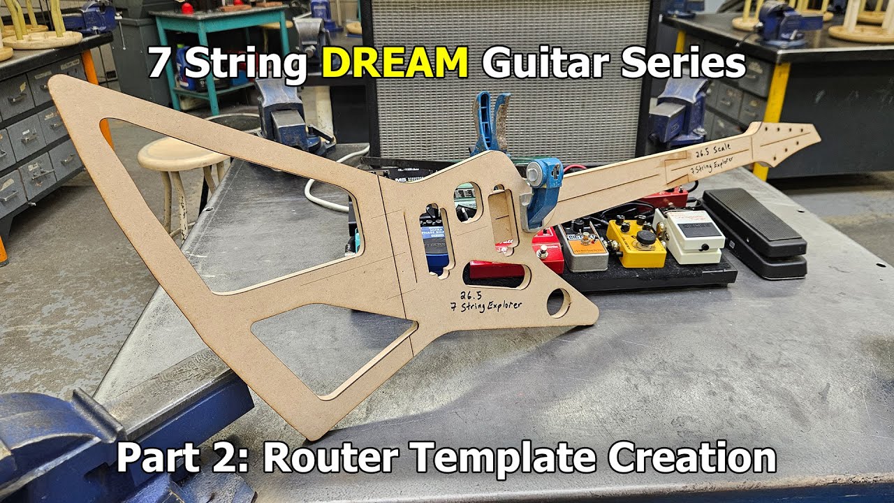 Building My 7 String Baritone Guitar - Part 2 Router Templates - YouTube