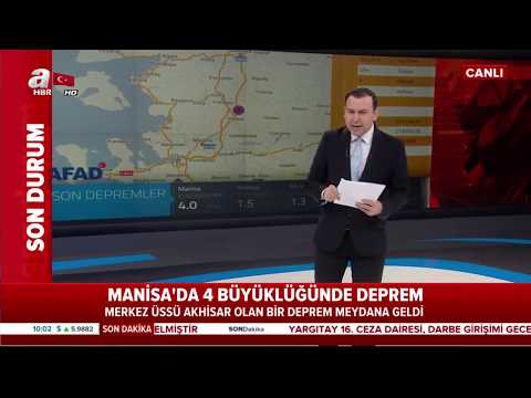 Manisa'da 4 Büyüklüğünde Deprem Meydana Geldi! / A Haber | A Haber