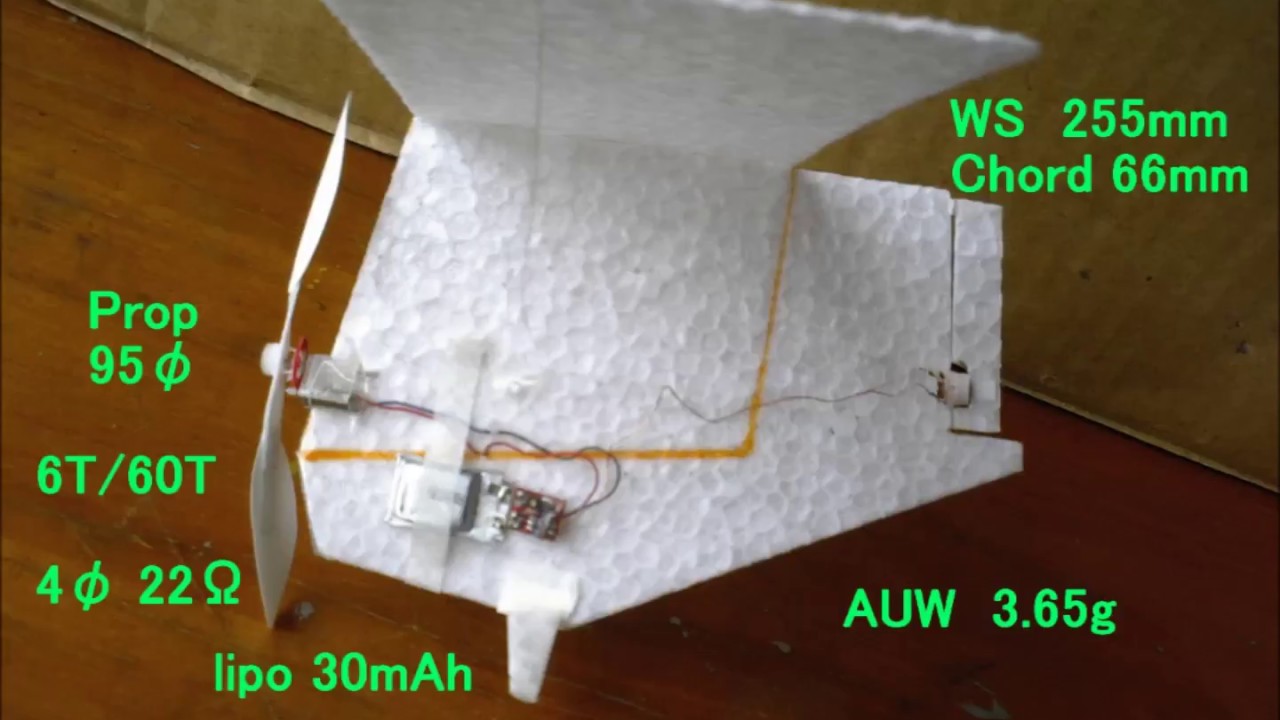 Folding wing #2(Flat-plate Tailless) - YouTube