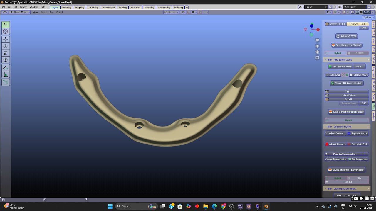UPPER IBAR DESIGNING FOR ALL ON 4 SMU IMPLANT IN BLENDER -BEST LASER in ...