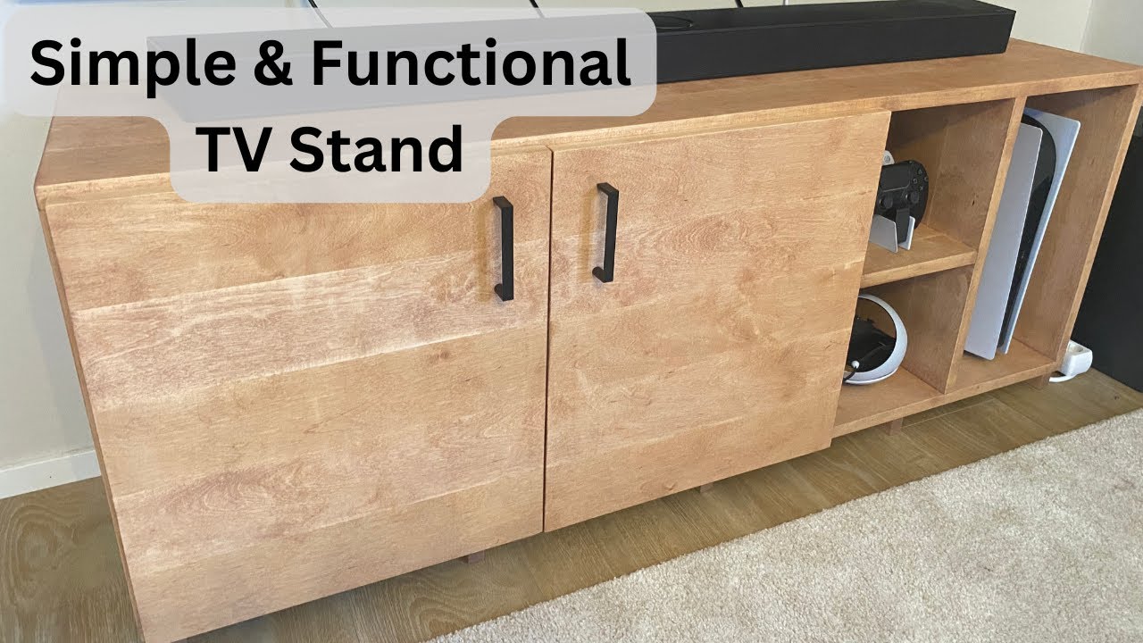 Building a TV Stand | Simple but Functional Media Cabinet - YouTube
