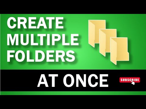 How to create multiple folders at once ! - YouTube