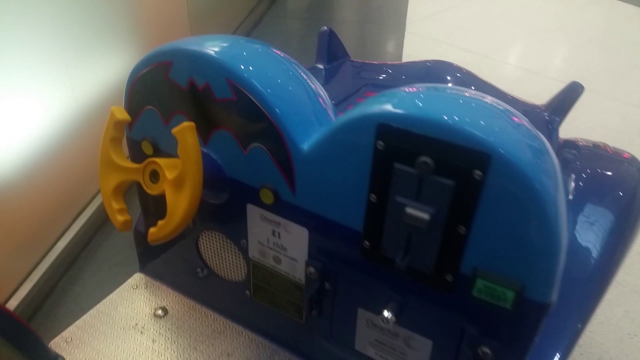 Batmobile Batman Car Kiddie Coin Operated Ride by Cogan - YouTube