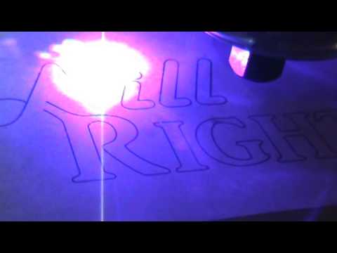 Laser Burning MillRight CNC Logo - YouTube