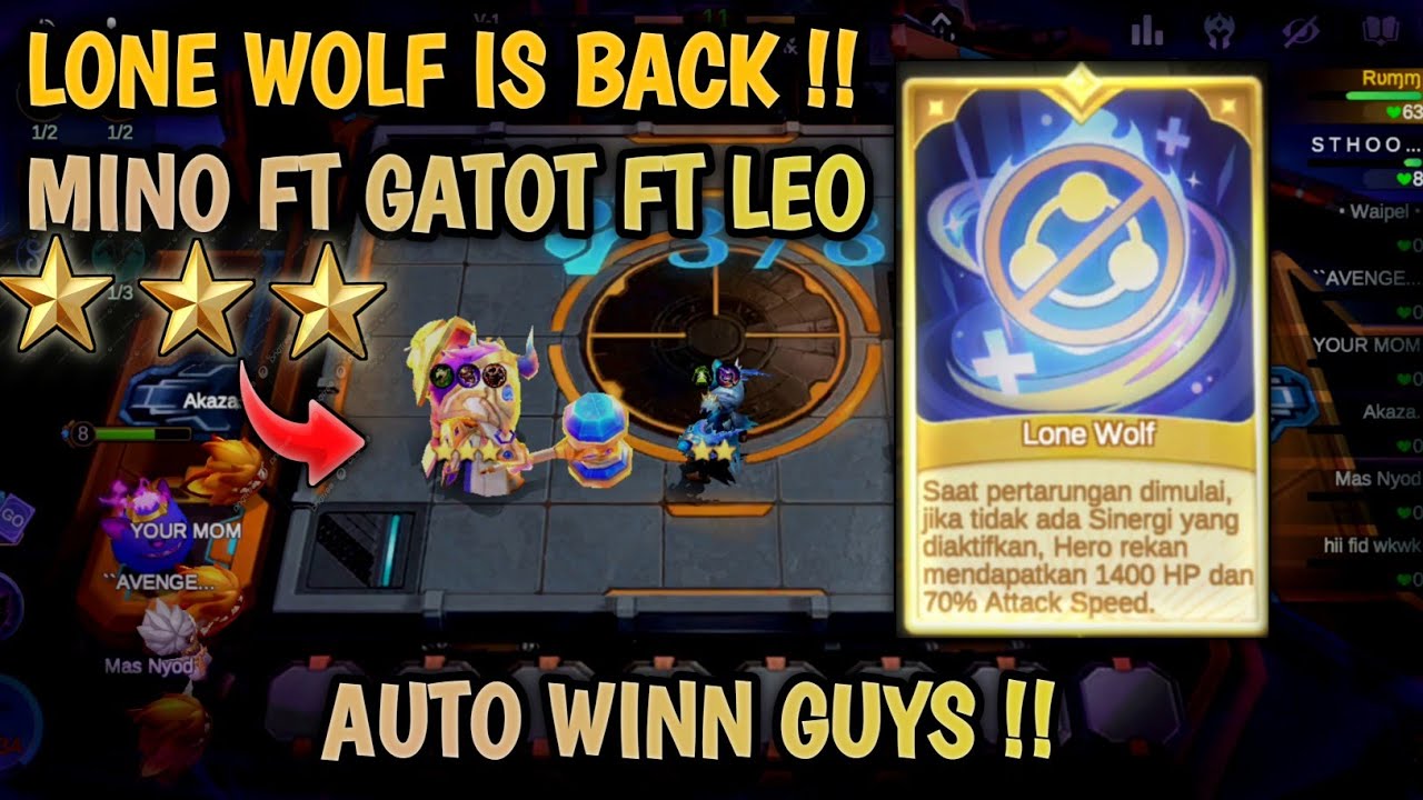 THARZ PLUS GOGOCARD LONE WOLF AUTO WINN GUYS ‼️ #magicchess - YouTube