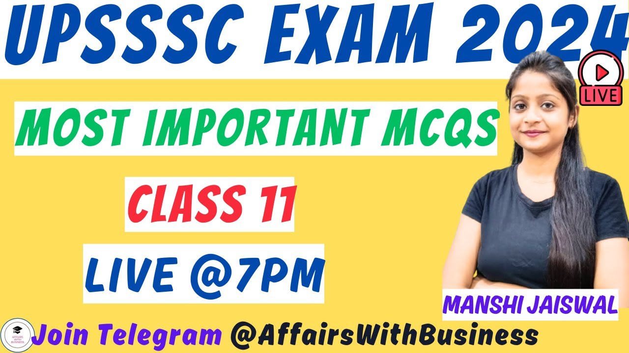 UPSSSC Auditor / Assistant Accountant || PRACTICE MCQS || CLASS 11 - YouTube