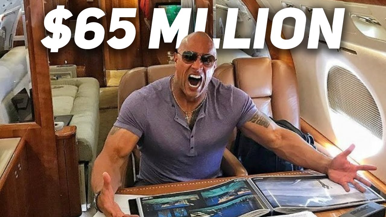 Inside The Rock's $65 Million Dollar Private Jet - YouTube