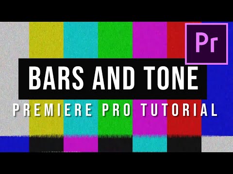 How To Add Color bars and Tone (glitched & Calibrated) in Premiere Pro ...
