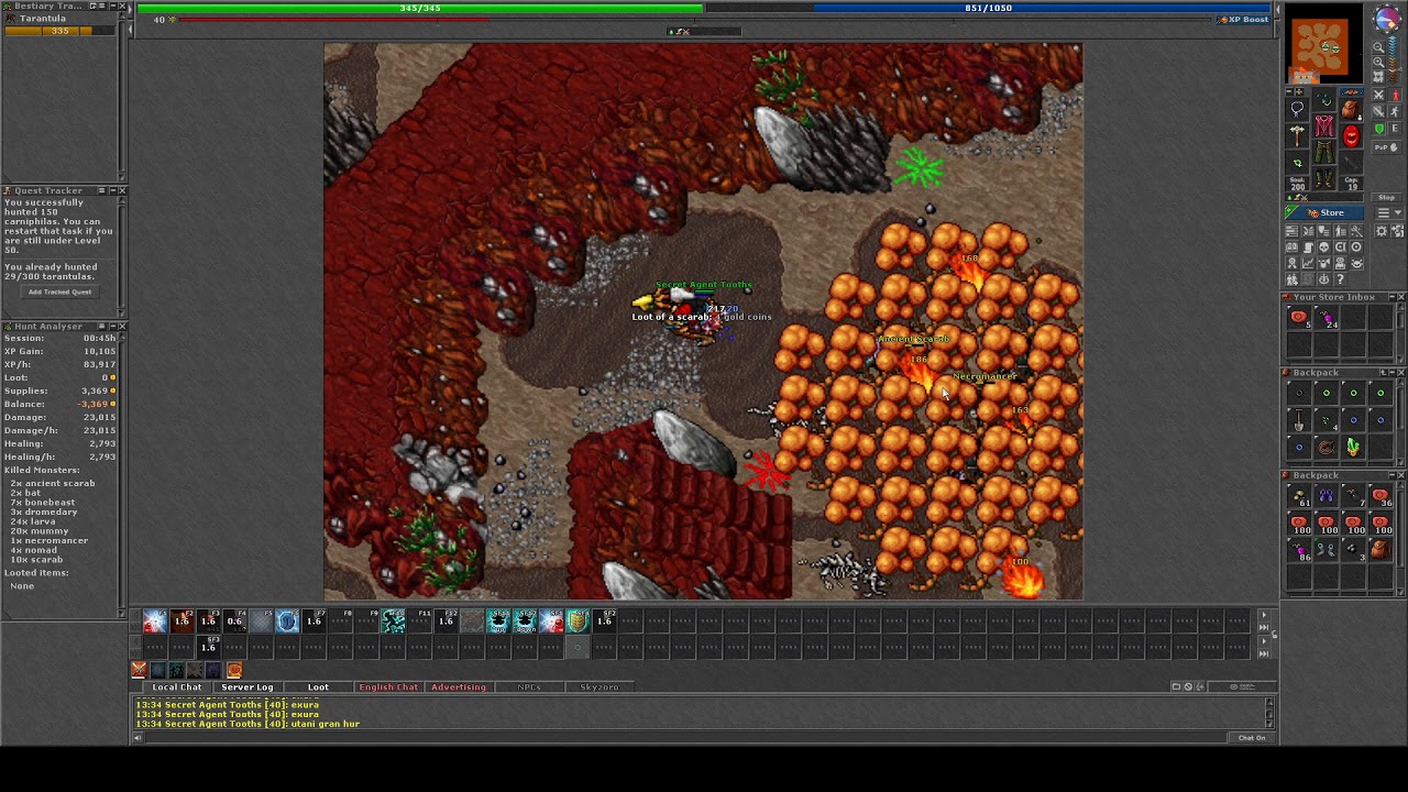 Tibia - Druid Level 8 to 100 (Episode 12, Ancient Scarabs and Mistakes ...