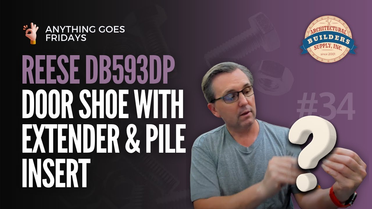 Reese DB593DP Door Shoe w/ Extender and Pile insert - 1-3/16" Width ...