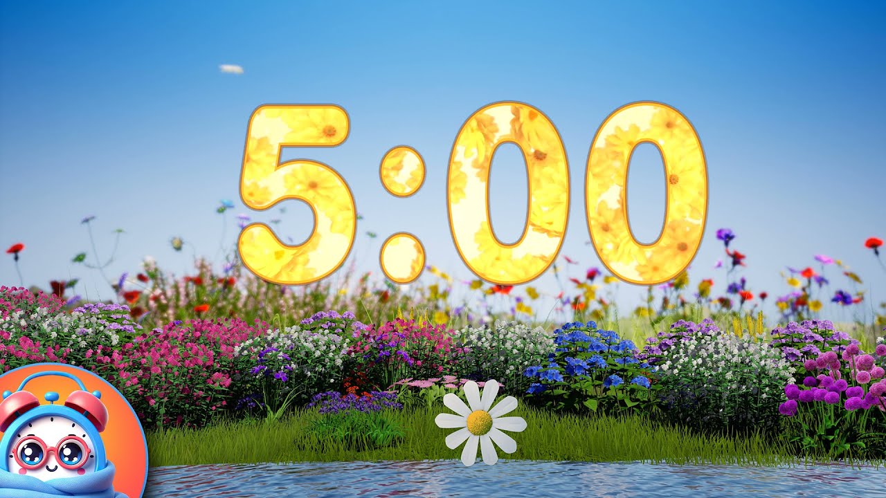 5 Minute Spring Flower Timer Bomb with cozy Music - YouTube