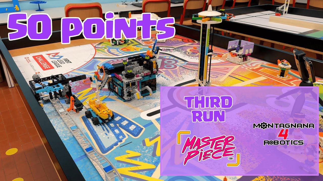 FLL MasterPiece | Third Run 50 points - Montagnana4Robotics - YouTube