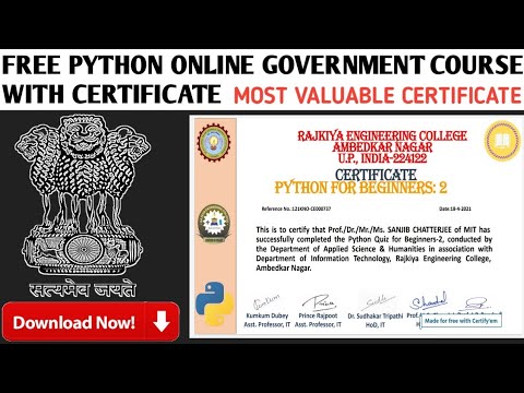 Free Python Online Course With Certificate 2021 | Free Certificate ...