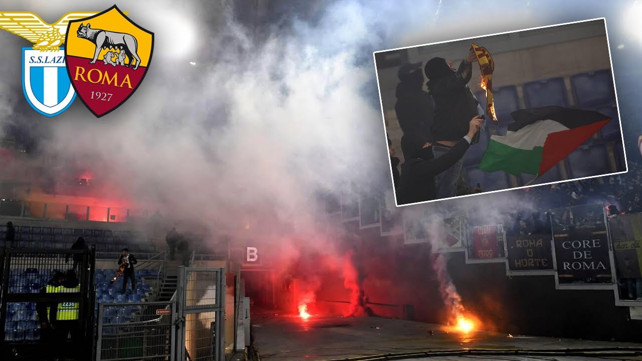 SCONTRI LAZIO-ROMA | Tifosi scatenati con petardi e fumogeni - Coppa ...