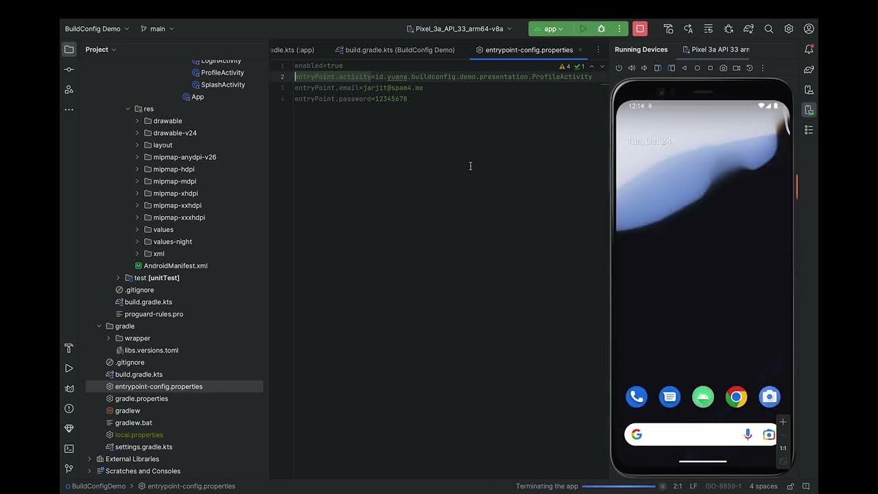 Android - Implement Custom Class in Android BuildConfig field Demo - YouTube