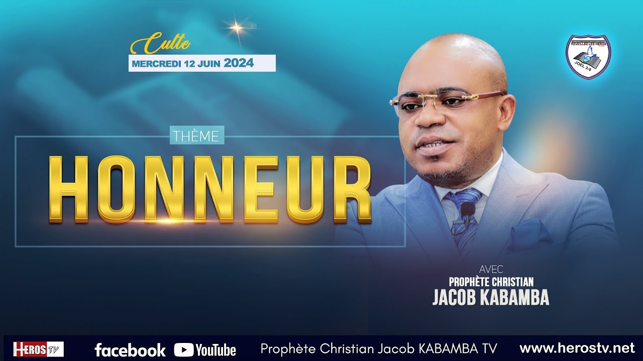 HONNEUR[LA GRANDEUR ]DU MERCREDI 12/06/2024 AVEC LE PROPHETE CHRISTIAN ...