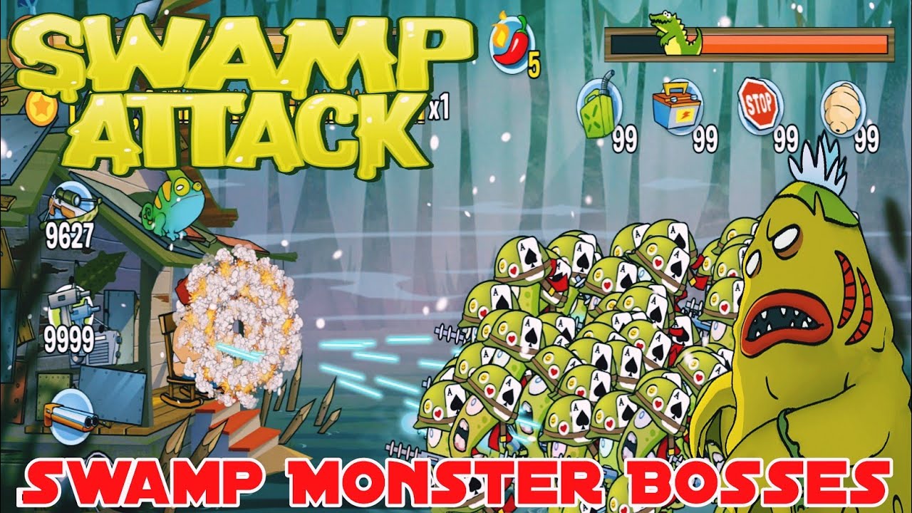 Swamp Attack 150 Swamp Monster Bosses - YouTube