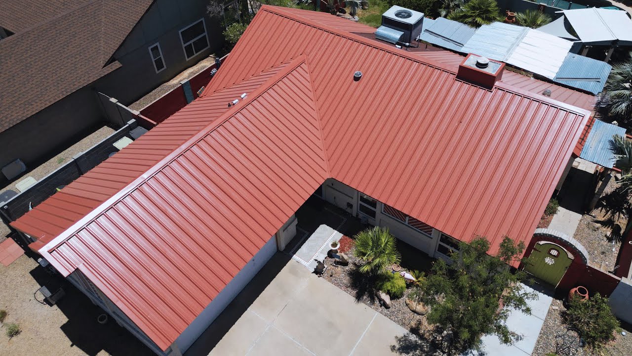 Before and After Transformation: Terra Cotta Red Metal Roof! - YouTube