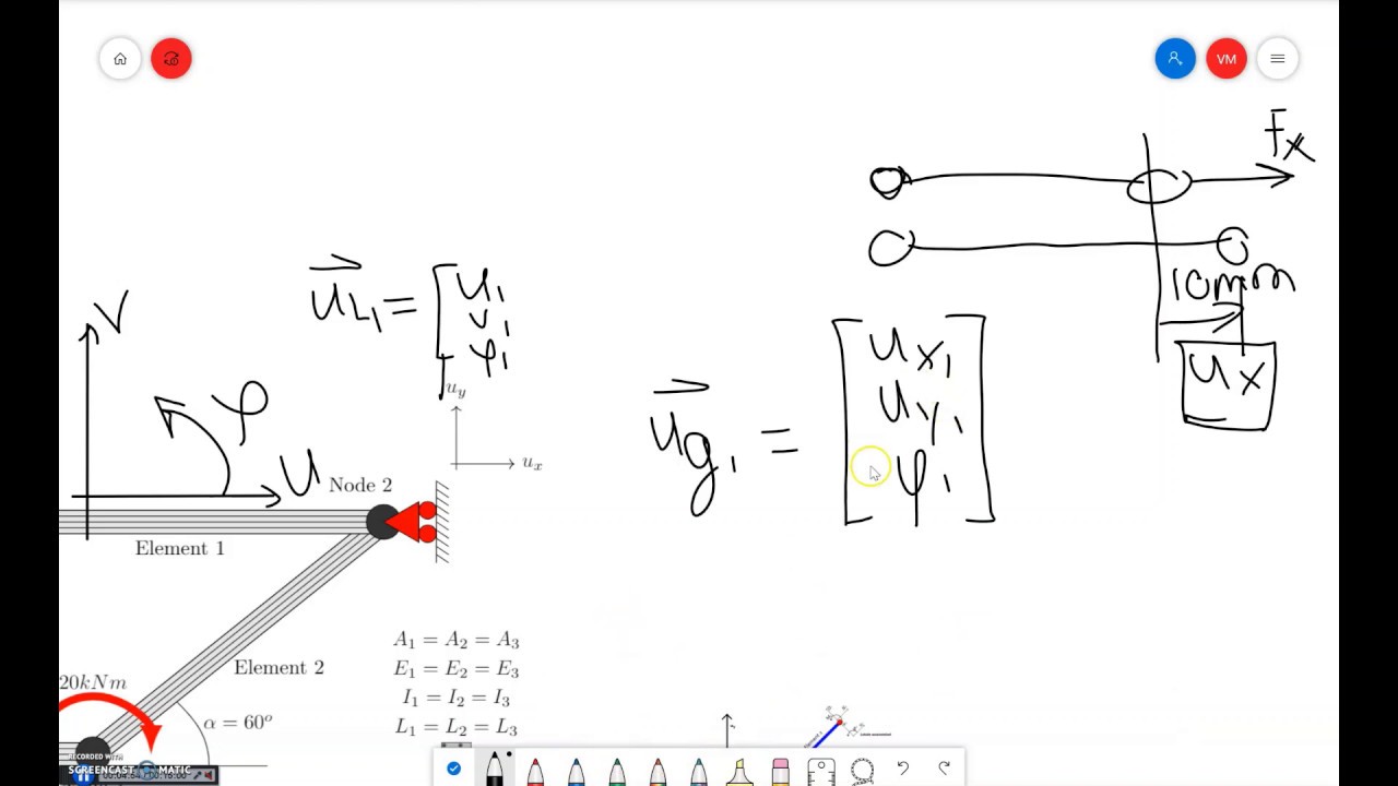 Stap 2: lokale coordinaten transformeren Deel 1. Eindige Elementen Methode balkelement - YouTube