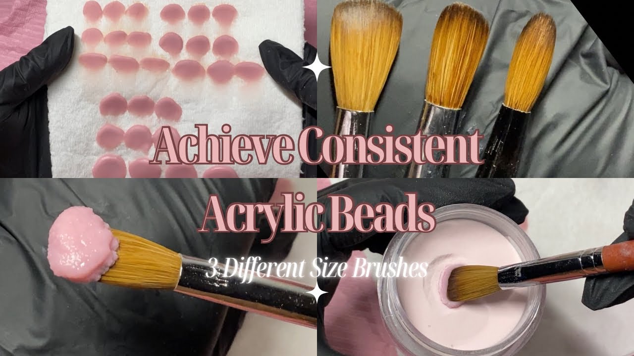 How To | Acrylic Beads | 3 Brush Sizes 8 10 12 | Beginner Friendly ...