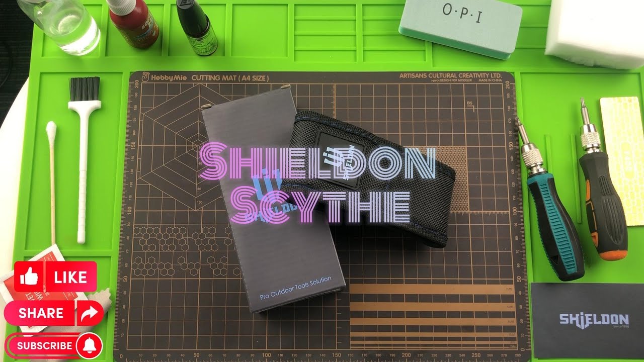 Shieldon Scythe - portable tactical folder Pikal blade stonewash nested ...