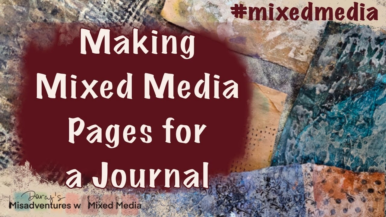 mixed media pages using recycled paper - YouTube
