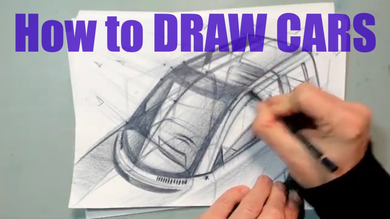 How to Draw Perspective & transparency Car Sketches Luciano Bove - YouTube