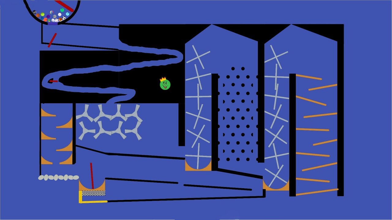 Amazing Sport Balls Marble Race / Algodoo Marble Race - YouTube