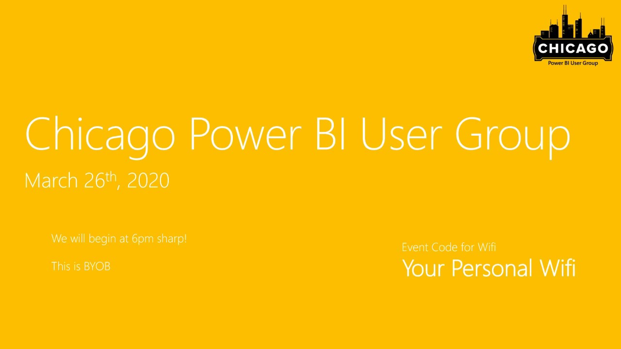 Chicago Power BI User Group - March 2020 - Storyboarding with Power BI ...