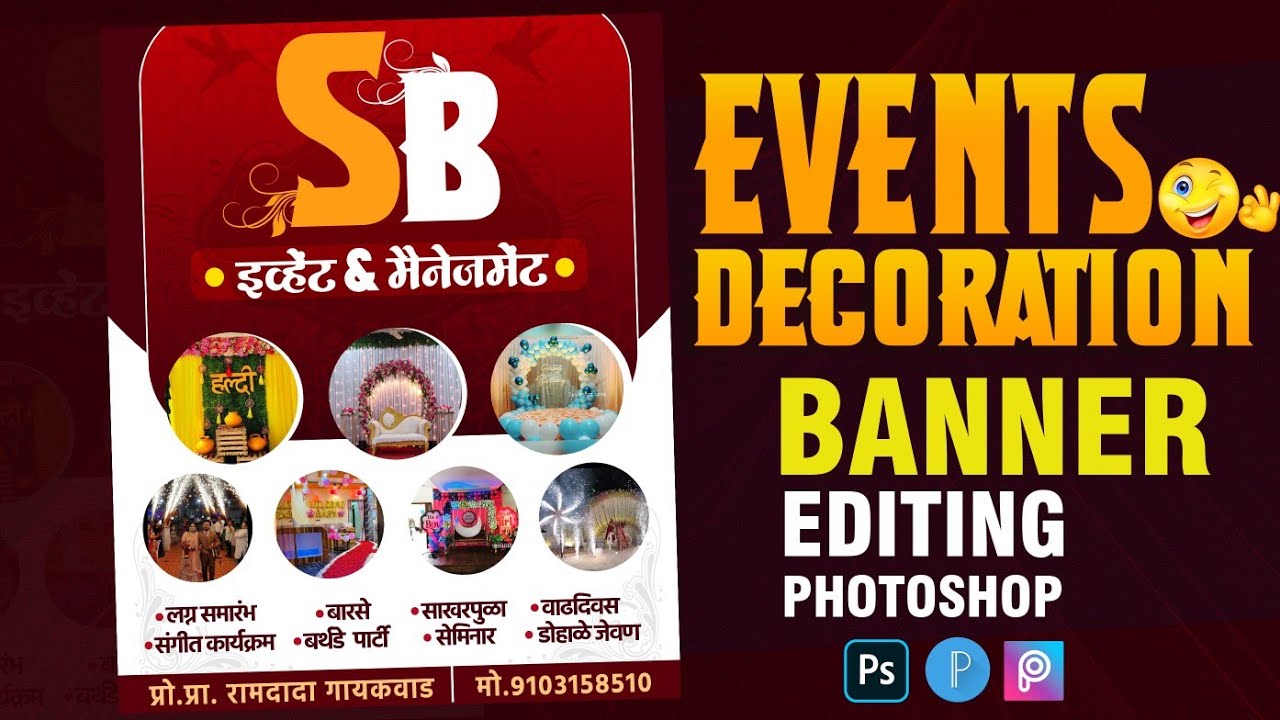 Events Decoration Banner Editing || Event Decoration Advertising Post ...