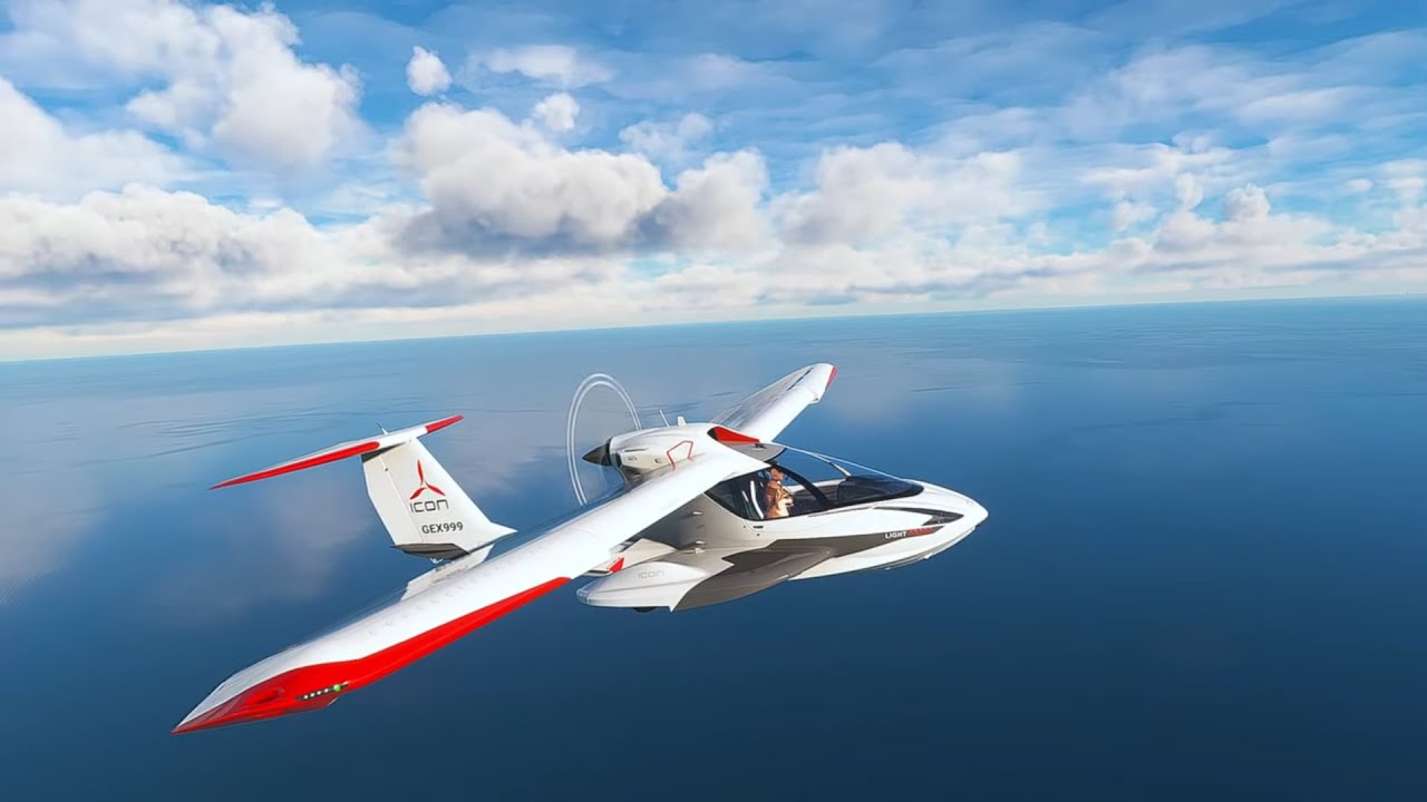 VR 4K | Lake Ontario with Icon A5 in Microsoft Flight Simulator - YouTube