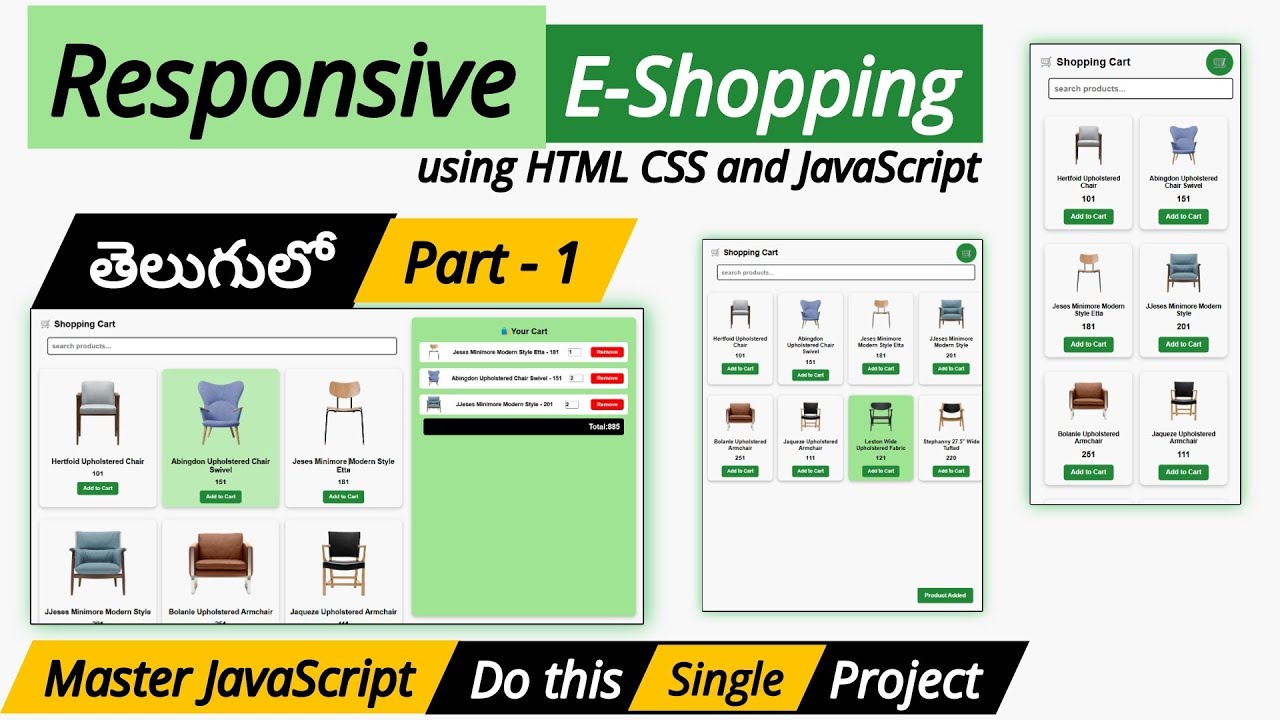 Shopping Cart Using Html Css And Javascript Javascript Intermediate 5520