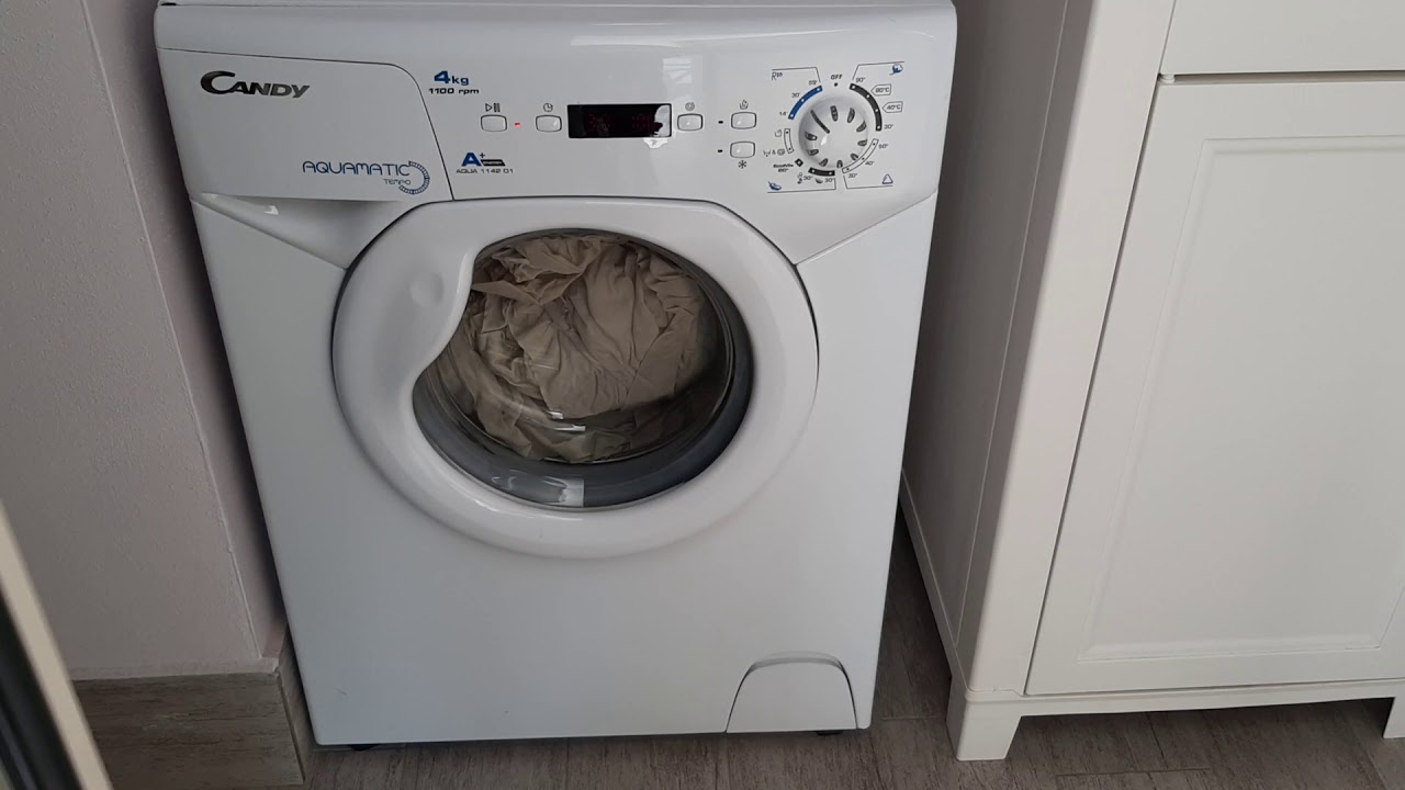 LAVATRICE CANDY AQUAMATIC 4 KG PROVA UN ANNO DOPO - YouTube
