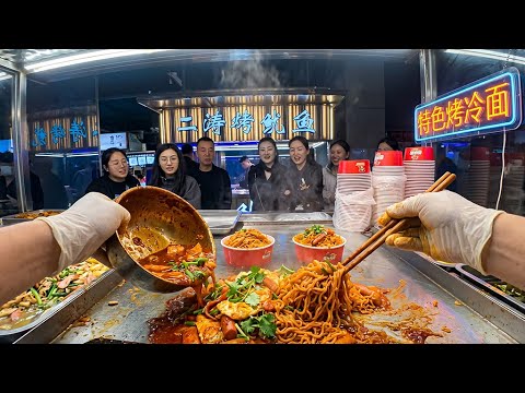 Chinese Street Food POV | Egg Wrapped Cold Noodles