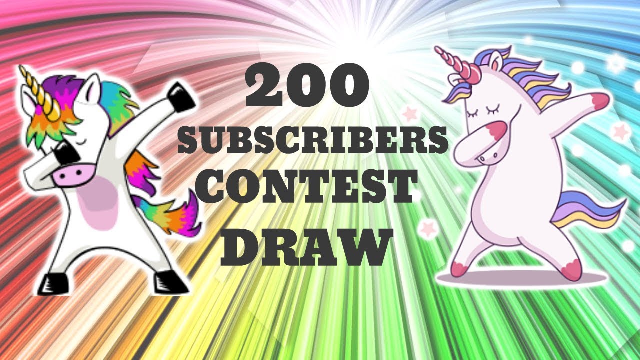 200 SUB CONTEST DRAW - YouTube