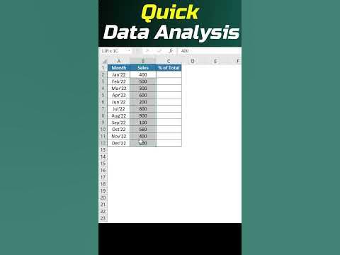 Quick Data Analysis in Excel Tips & Tricks 👌🔥😮 ️#shorts - YouTube
