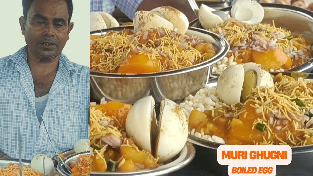 Highest selling Muri Ghugni Aloo Dum with Boiled Egg only ₹ 23 | Street ...