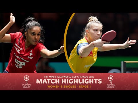 Prithika Pavade vs Adina Diaconu | ITTF Mixed Team World Cup 2025 (Stage 1)