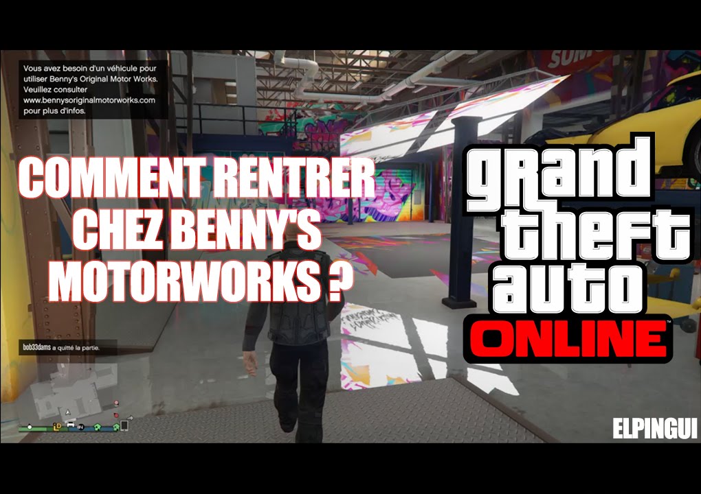 Rentrer dans le Garage de Benny - GTA5 ONLINE - YouTube