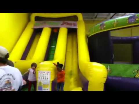 Monkey joes slide - YouTube