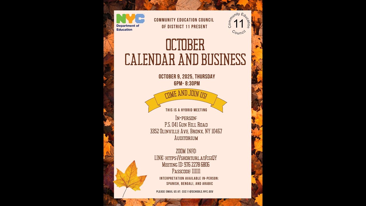 October 2025 Annual, Calendar and Business Meeting Recording - YouTube