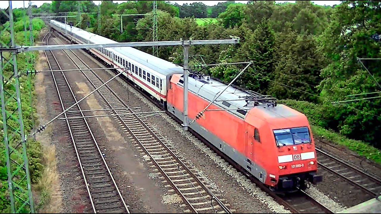 Baureihe 101 mit Intercity bei Papenburg / DB class 101 with intercity ...