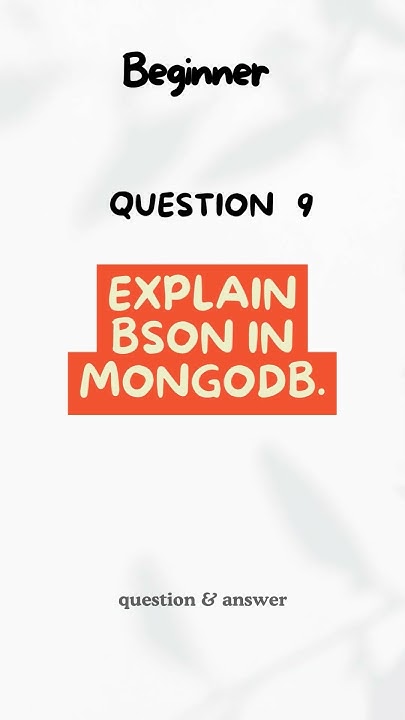 Explain Bson In Mongodb Shorts Ytshorts Codewithchitra Youtube